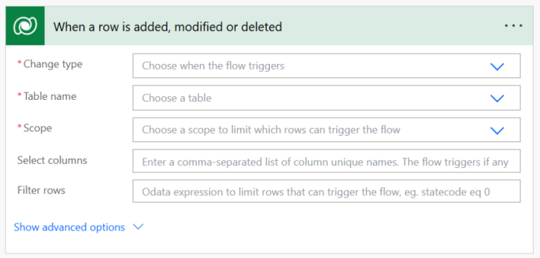 Power Automate Flow Triggers for Dataverse Overview